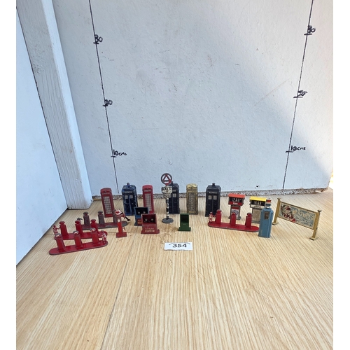Dinky/matchbox Petrol Pumps Signs and Telephone Boxes including ...