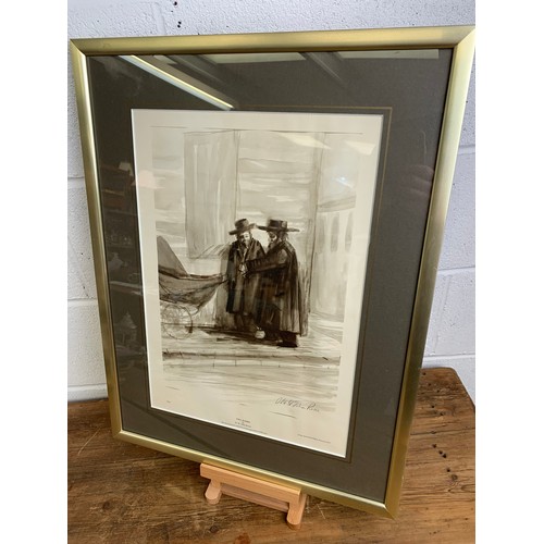 Nicholas St. John Rosse artist signed print "Two Rabbis"