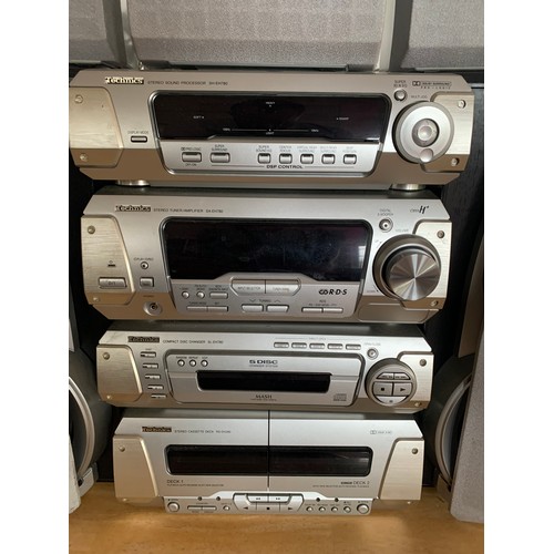 Technics SA-EH780 Separates HiFi with Surround Sound Speakers, Cassette ...