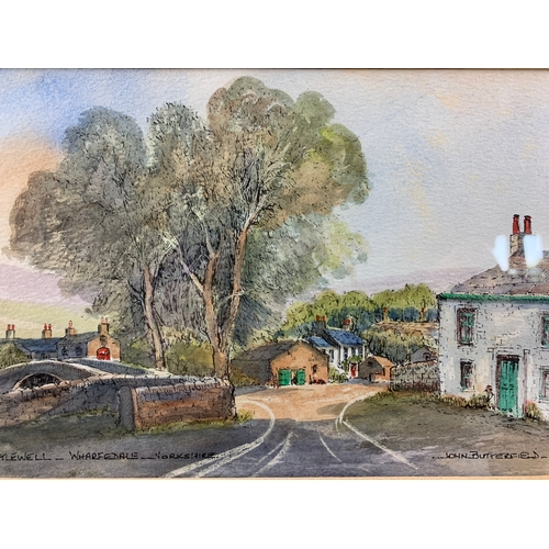 John Butterfield - Two Watercolours - Kettlewell and Ancliffe in ...