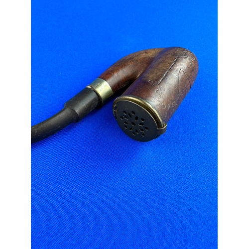 Carved & Decorated Oom-Paul Smoking Pipe, Anglo Saxon War Carving ...