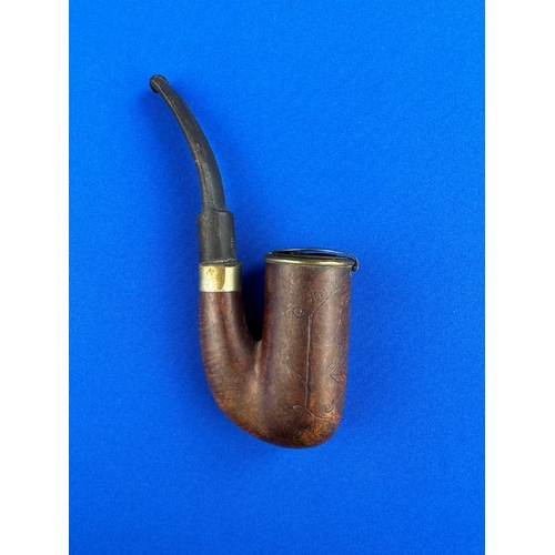 Carved & Decorated Oom-Paul Smoking Pipe, Anglo Saxon War Carving ...