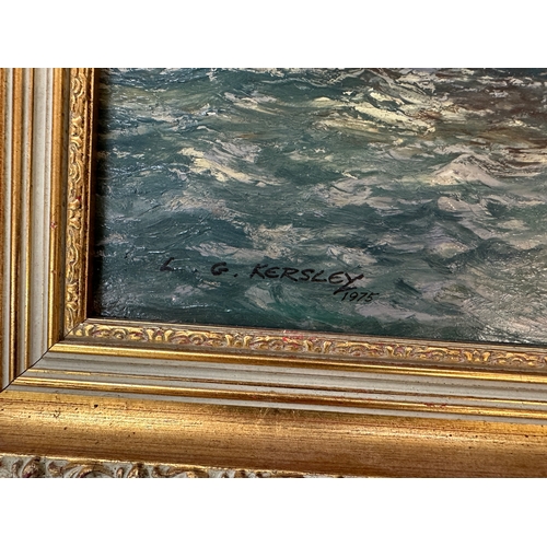 Leonard G. Kersley (British 20thC) 1978 oil on canvas - 69 x53cm to frame