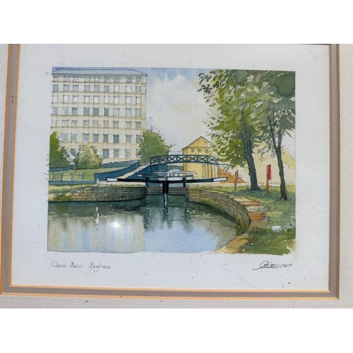 Geoffrey Cowton Print of Brighouse Canal Basin.