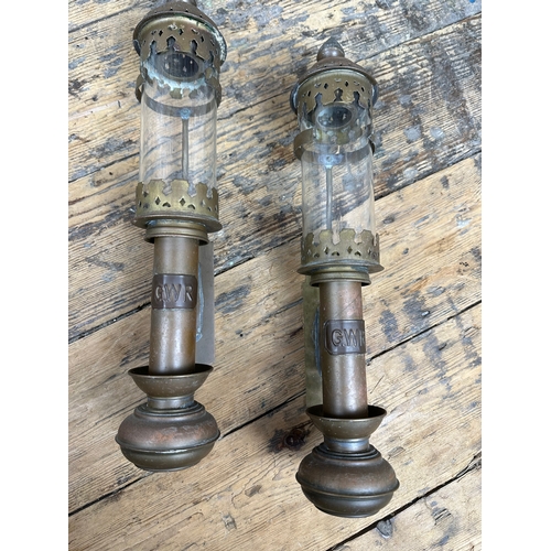 Pair of GWR Great Western Railway Lamps