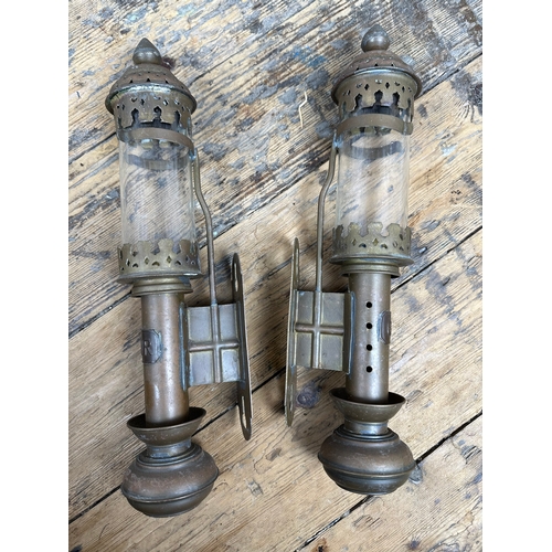 Pair of GWR Great Western Railway Lamps