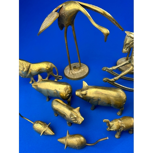 Collection of Brass Animal Figures