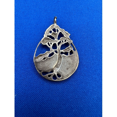 Silver and Enamel Pendant by Pat Cheney. Stamped PPC 925 to Reverse.