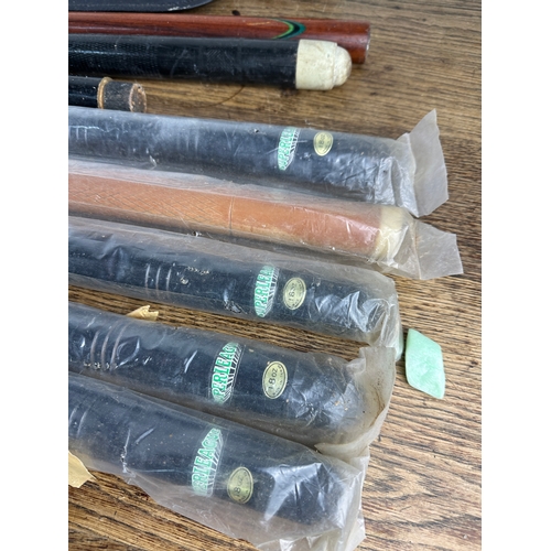 6 As New Pool Cues and More Used Cues inc. Superleague 21oz 4 Piece ...