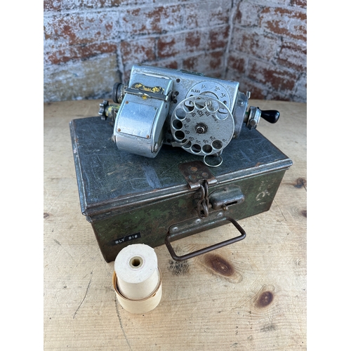 Vintage Bus Conductors Ticket Machine & Metal Carry Case