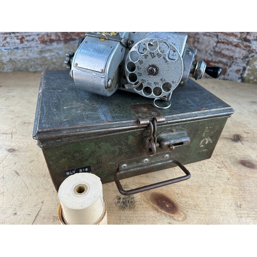 Vintage Bus Conductors Ticket Machine & Metal Carry Case