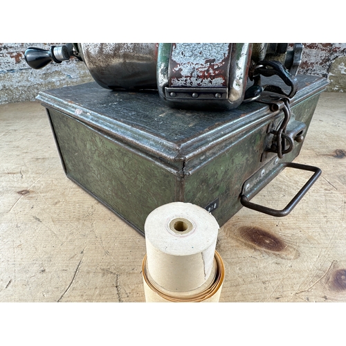 Vintage Bus Conductors Ticket Machine & Metal Carry Case