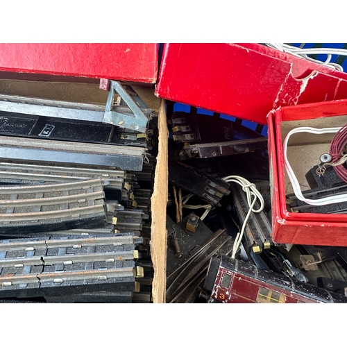 Basket Full of Vintage Trix Twin, TTR Train Track & Items