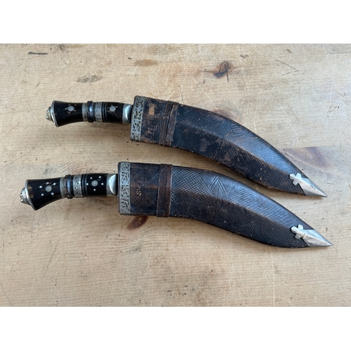 Two Vintage Indian Kukri Knives