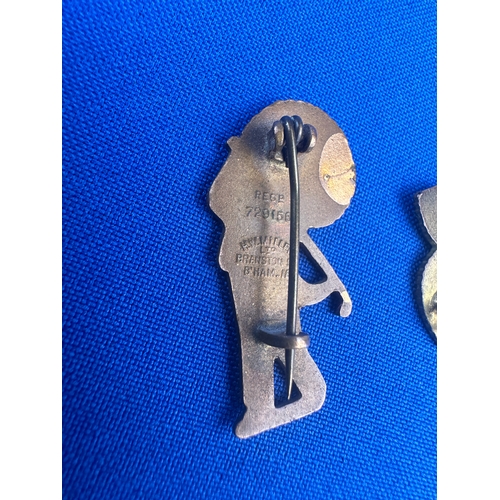 Two Pre War Golly Badges - Robertsons A/F