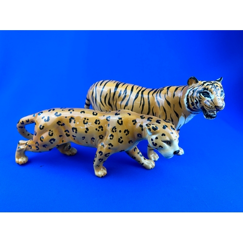 Beswick Tiger & Leopard Figures