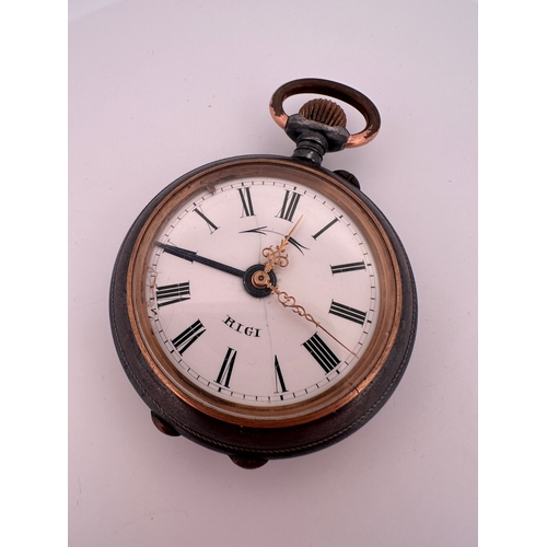 Antique Rigi Pocket Watch with Alarm - Ticking