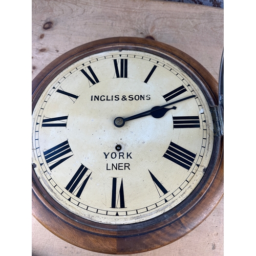 Antique Inglis & Son Wall Clock - York LNER