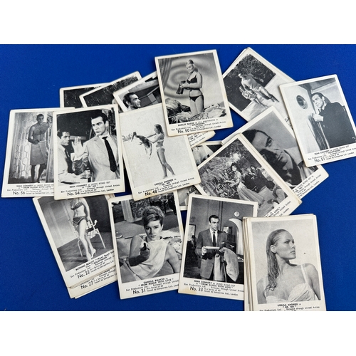 40 of 60 James Bond Somportex Chewing Gum Cards