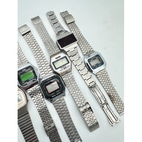 Group of 10 Vintage Digital Watches