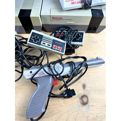 Two Nintendo Entertainment Systems, NES, with Accessories