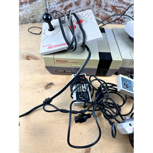 Two Nintendo Entertainment Systems, NES, with Accessories