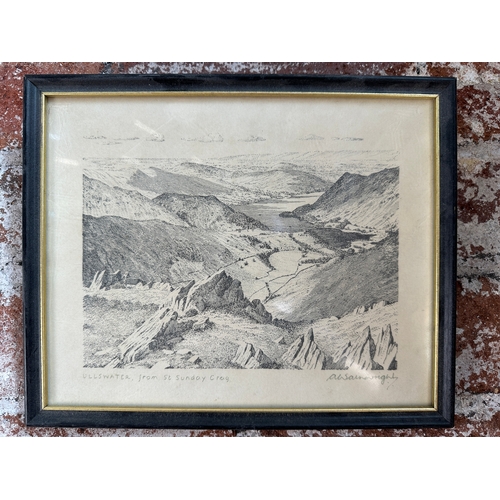 Alfred Wainwright - Three Hand Signed Etchings/Prints - Langdale Pike ...
