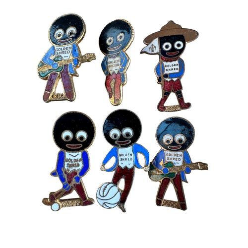 Group of Six Vintage Golly Badges