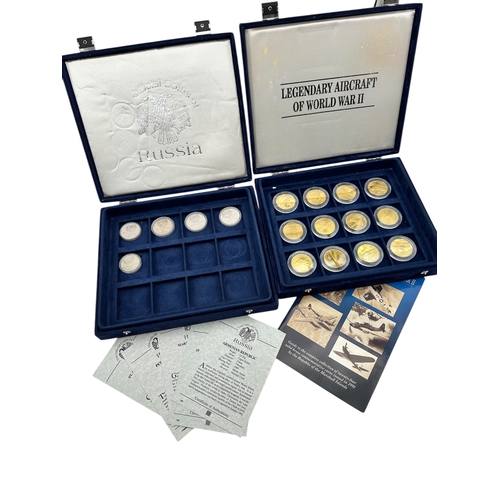 Two Coin Collector Sets, 'Legendary Aircraft of World War II' 12 coins ...