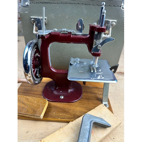 Vintage Miniature Hand Crank Sewing Machine