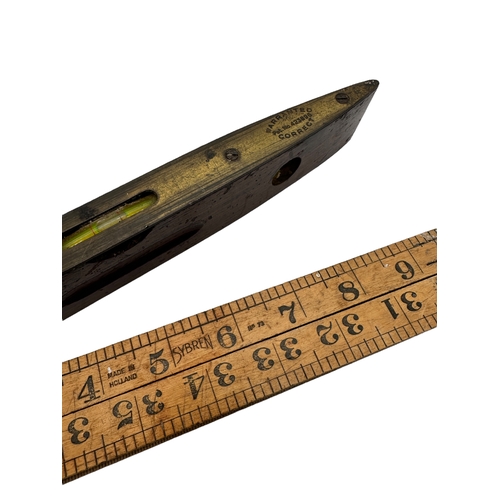 Vintage Marple Spirit Level & Sybren Folding Rule