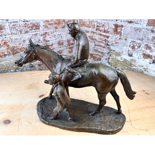 Mary Beatty Scott (1912-1999) Signed Bronze Horse Racing Figure