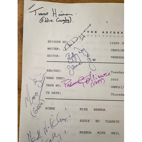 The Archers Episode No 12998, Tuesday 23rd May 2000 Cast Autographed Script