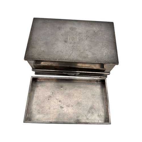Chinese Pewter Trinket Box by Kut Hing