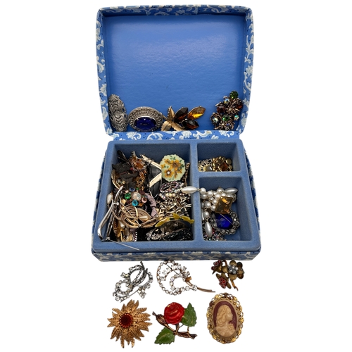 Box of Vintage Brooches