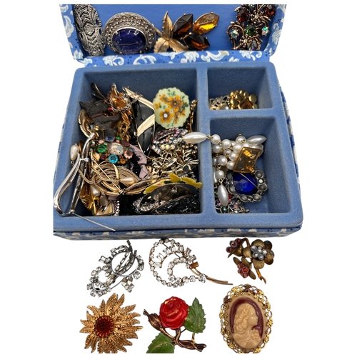 Box of Vintage Brooches