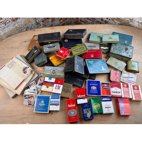 Vintage Cigarette Boxes, Tins, Tobacco & Cigar etc with Cigarette Cards