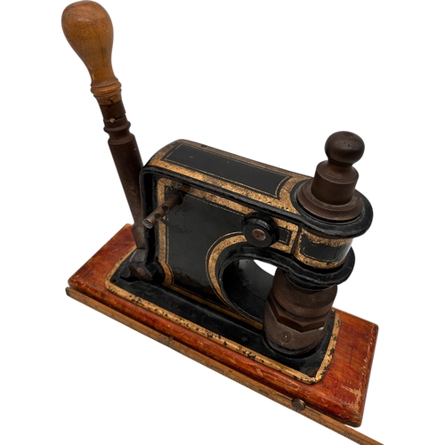Very Large Victorian Cast Iron Embossing Stamp or Seal Press