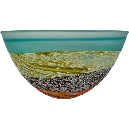 Thomas Petit Seashore Flint - Art Glas Bowl 2014