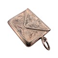 Small Hallmarked Silver Stamp Holder in Envelope Form. 7.9g