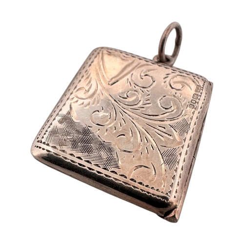 Small Hallmarked Silver Stamp Holder in Envelope Form. 7.9g