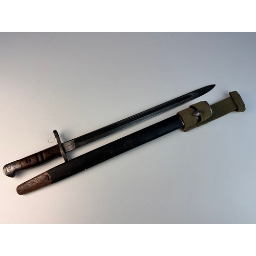 WW1 1913 Pattern Bayonet with Scabbard, dated 5-16