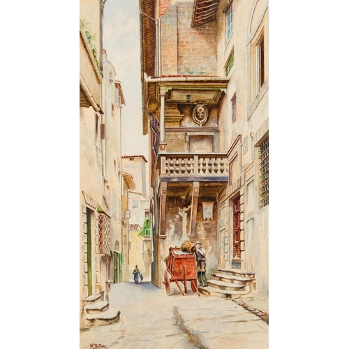 Mary Cable Butler, American 1865-1946- View along an Italian street ...