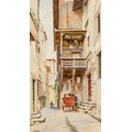 Mary Cable Butler, American 1865-1946- View along an Italian street ...