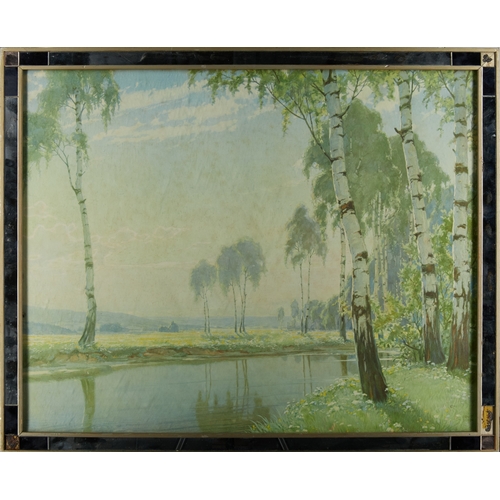 After Ernst Dorn, German 1899-1927, Spring Landscape; lithographic ...