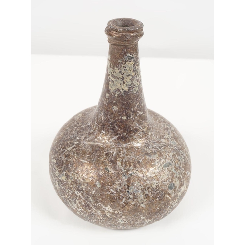 17TH-CENTURY ANTIQUE WINE BOTTLE