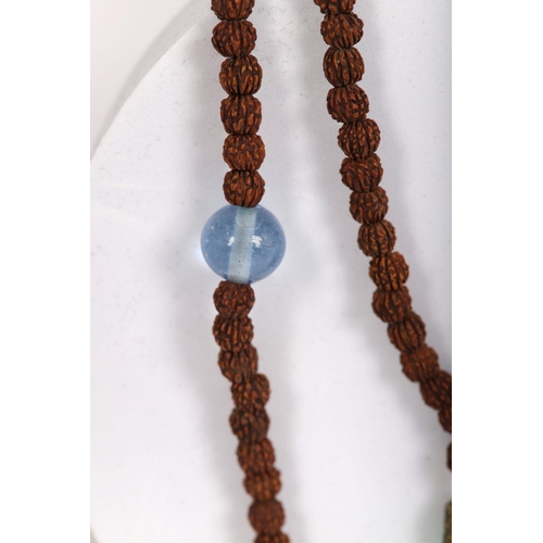 CHINESE HARDSTONE & NUTS BUDDHIST PRAYER BEADS
