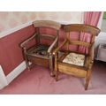 PAIR OF VICTORIAN VERNACULAR COMMODE CHAIRS