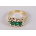 ATELIER JACOBI 18K GOLD DIAMOND AND EMERALD RING