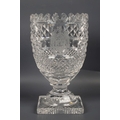 LARGE WATERFORD CRYSTAL CUT GLASS TROPHY